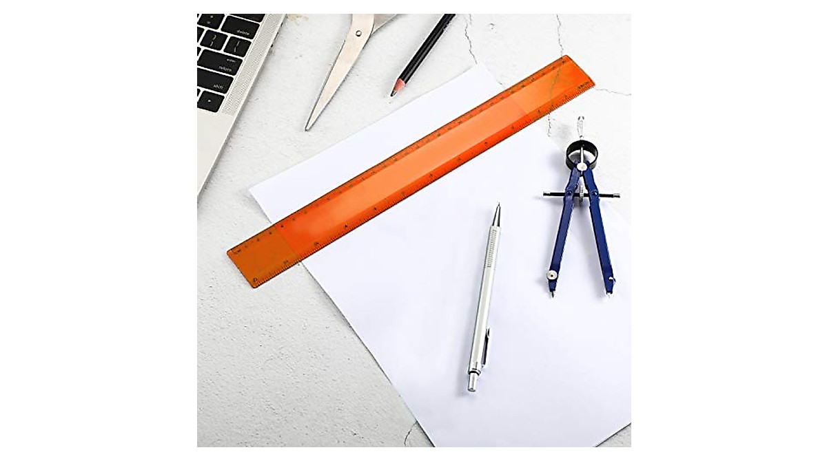 2 Pack Plastic Ruler for School & Office | EBOOT