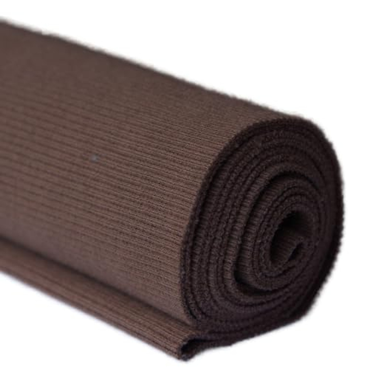 TinaKim Ribbing Fabric for Sweatshirts, Jacket Hoodies Waistbands Neckbands Cuffs Sewing Material (43x8in, 96 Brown)