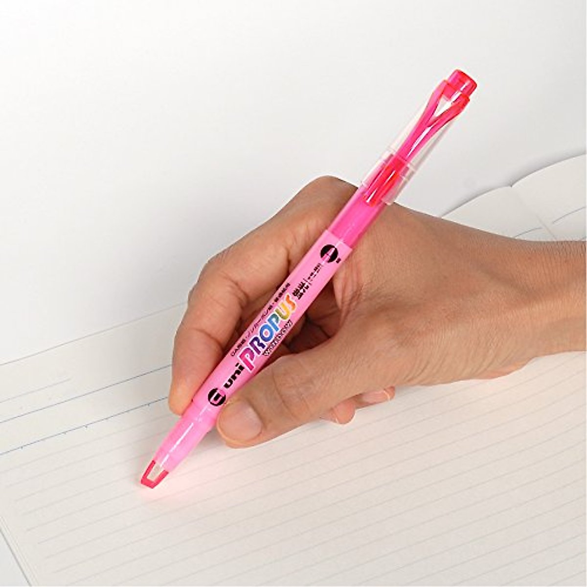 uni Propus Window Double-Sided Highlighter Pen with 4.0 mm/0.6 mm Twin Tip, 5 Color Set (PUS102T5C)