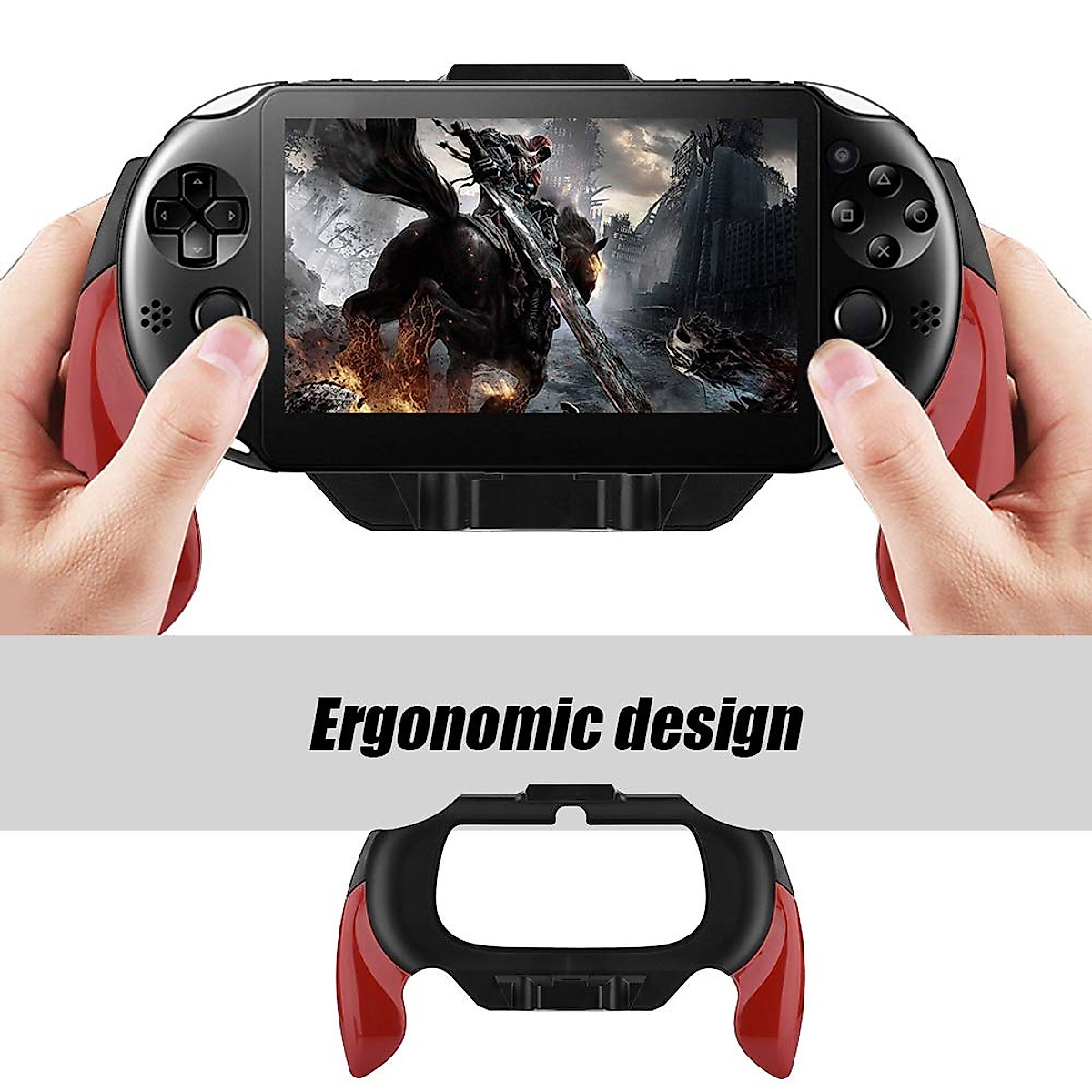 Junluck Game Handle Holder ABS Hand Grip Handle Holder Case Bracket for Sony PSV PS Vita 2000 Ergonomic, Comfortable &