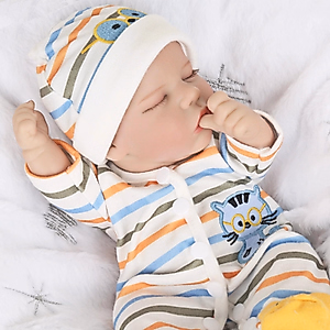 CARANOVO Reborn Baby Dolls - 12 Inch Realistic Sleeping Newborn Small Baby Doll for 3 + Year Old Kids