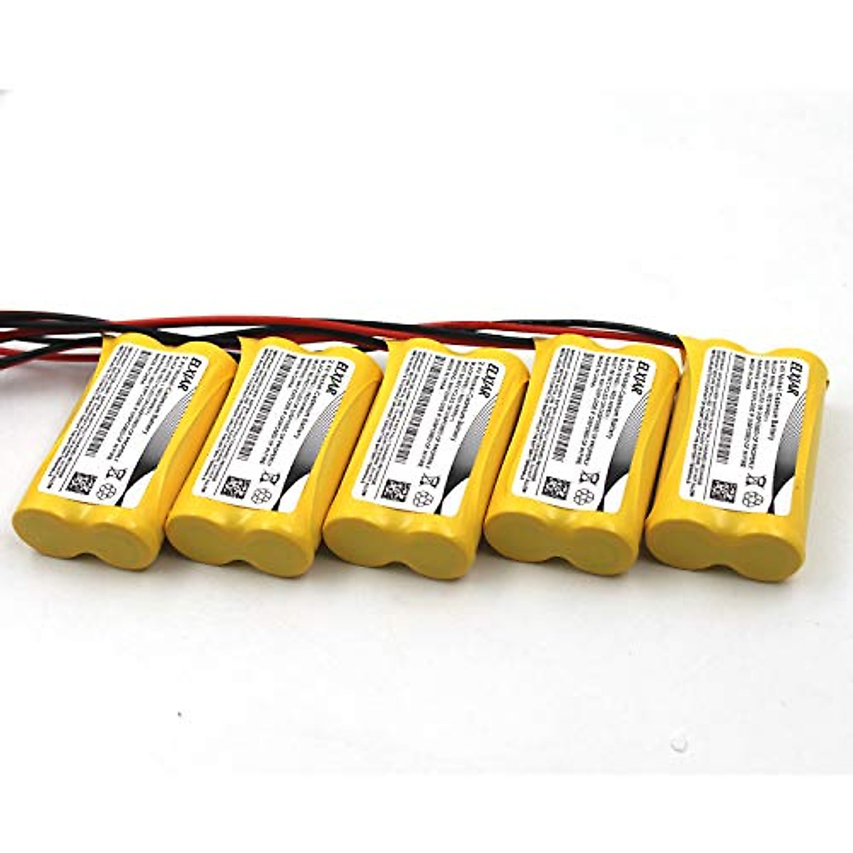 elxjar (5-Pack) 2.4V 600mAh Battery Replacement Exit Sign Emergency Light Exitronix 10010036 Lithonia 10010034 Interstate NIC1394 BEL-179