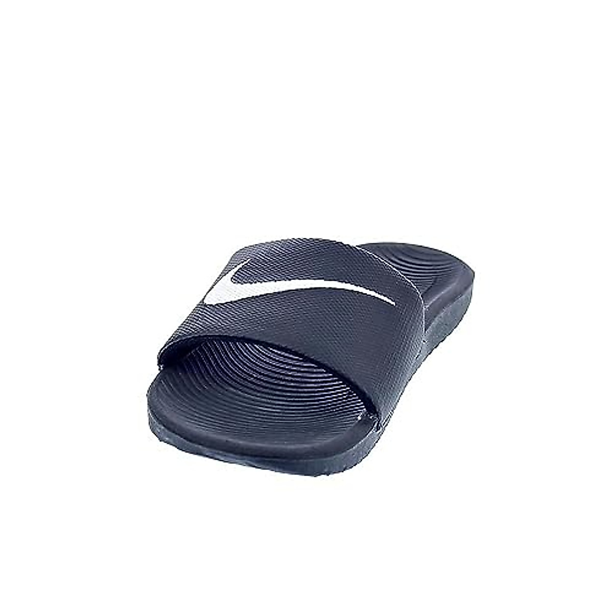 Nike Girls Kawa Slide (GS/PS) Athletic Sandal, Black/White, 5 Little Kid