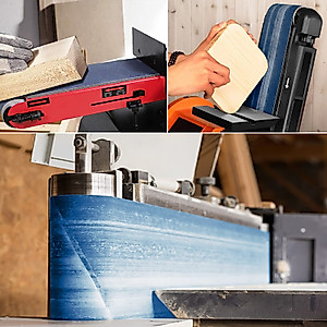 Belt Sander Paper, 4 x 36 Inch Sanding Belts, Zirconia Metal Sandpaper Belt, 8Pcs Sander Belts (2 Each of 40 60 80 120 Grits), Belt Sander Sandpaper for Metal, Wood, Cars, Furniture, Stainless Steel