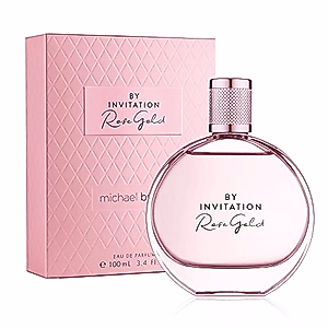 By Invitation Rose Gold from Michael Bublé Fragrances, 3.4 Fl Oz | Women’s Perfume | Pear, Rose, Praline, Vanilla Perfume | Eau de Parfum | Gift for Women | Vegan & Cruelty Free