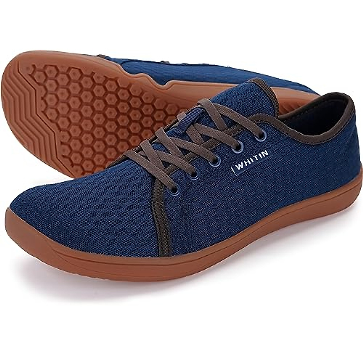 WHITIN Men's Water Shoes Quick Dry Aqua Minimalist Barefoot Sneakers Size 9.5-10 Minimus Beach Swimming River Hiking Trail Kayak Boating Dark Blue 43