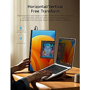 c-force Portable Monitor 15.6 inch FHD 1080P USB C HDMI Ultra-Slim IPS Computer Display w/Speakers, HDR Plug & Play, External Portable Monitor for Laptop PC Phone Mac Xbox PS5 Switch