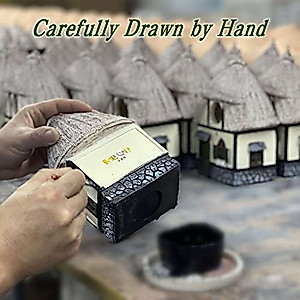 SUQEFAN Resin Bird House,Water Proof，Sun-Proof，Gifts for Bird Lovers,Garden Decorations，Gardening Gifts