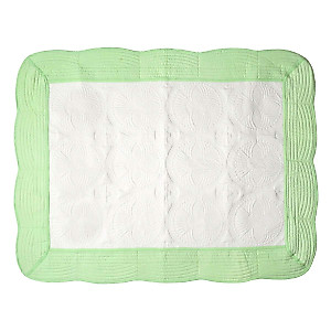 Oussum Lightweight Cotton Embossed Quilted Baby Toddler Blanket Newborn Winter Sleeping Quilt 35x45 Inches (Green)