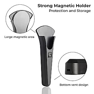 Linoroso Kitchen Shears Heavy Duty Kitchen Scissors with Magnetic Holder, Dishwasher Safe Scissors All Purpose Come Apart Blade Made with Japanese Steel 4034 for Meat/Vegetables/BBQ/Herbs, Black