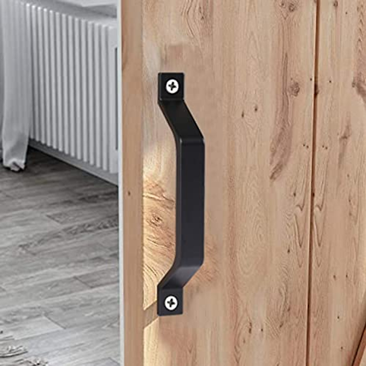 NNAA 6.1 Inch Sliding Barn Door Handle Pull Black 2 Pack Gate Handle Door Pull Pull Handle for Sliding Barn Door Gate Cabinet Closet Drawer Garage Shed