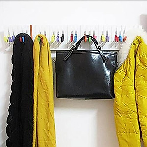 Kemine Coat Rack Wall Mounted with Colorful Piano Shape Wooden Artistic Hat Hook Entryway Hanger Space-Saving Durable Easy Assembly Classic Design (9 Hooks)