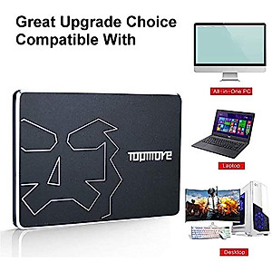 TOPMORE TLC 240GB 2.5 Inch SATA III Internal Solid State Drive SSD | Made in Taiwan (240GB)