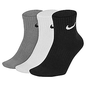 Nike Unisex Everyday Lightweight Crew Training Socks (3 Pair) (Multi-Color, L)
