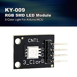 DAOKI 5 Pcs SMD LED Module 3 Color Light 5050 PWM RGB KY-009 for Arduino MCU Raspberry DIY Electronic Kit PCB Board with Dupont Cable