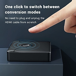 HDMI Switch 4k@60hz Splitter, Aluminum HDMI 2.0 Switcher 2 in 1 Out, HDMI Splitter 1 in 2 Out, Bi-Directional Switch Support 4K 3D HDR for Xbox PS5/4/3 Blu-Ray Player Fire Stick Roku HDTV