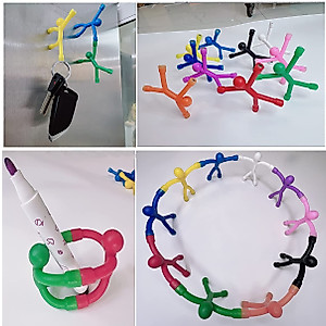 10PCS Novelty Mini Man Flexible Fridge Magnets, Toeoe Cute Rubber Magnet Men Refrigerator Magnets Magnetic Toy for Kids and Adults Office Fun Decorative Decoration