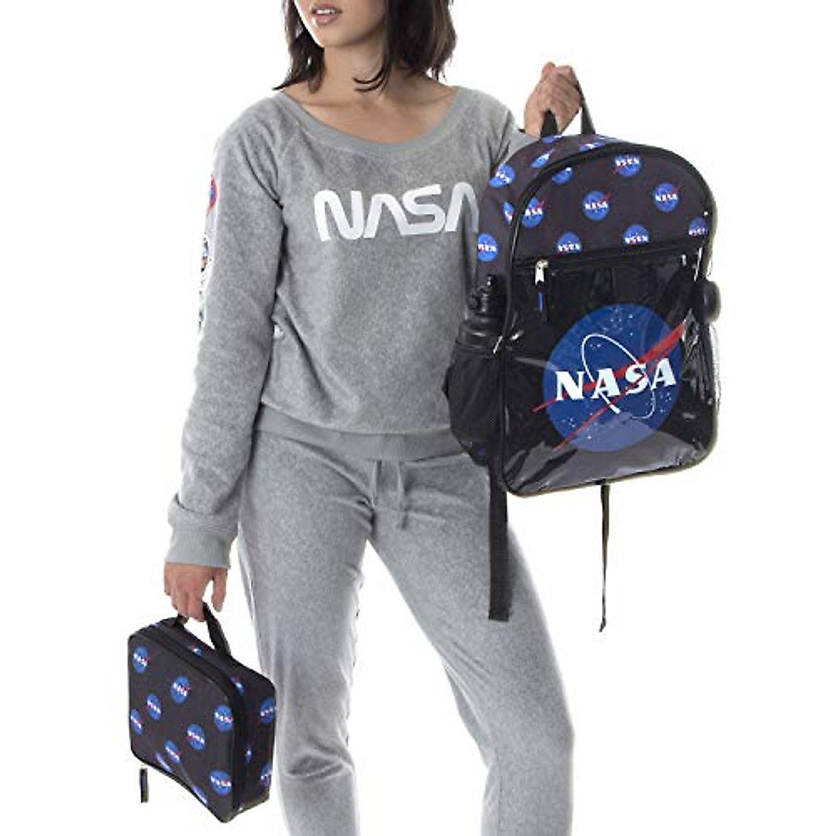 NASA Meatball Logo Backpack Lunch Bag Water Bottle Squishy Toy Ice Pack 5 PC Mega Set