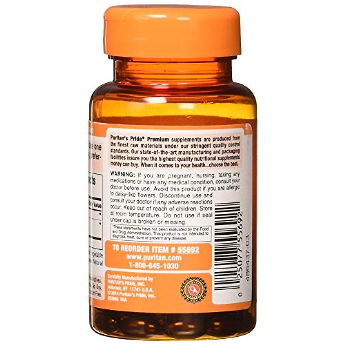 Puritans Pride Zeaxanthin 4mg with Lutein 10mg, Supports Healthy Eyes and Vision*, 60 ct