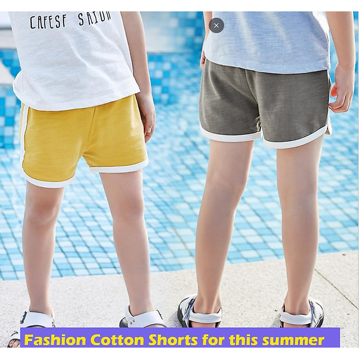 Girls Boys 3 Pack Running Athletic Cotton Shorts, Kids Toldder Workout and Fashion Dolphin Summer Beach Sports 2-3T