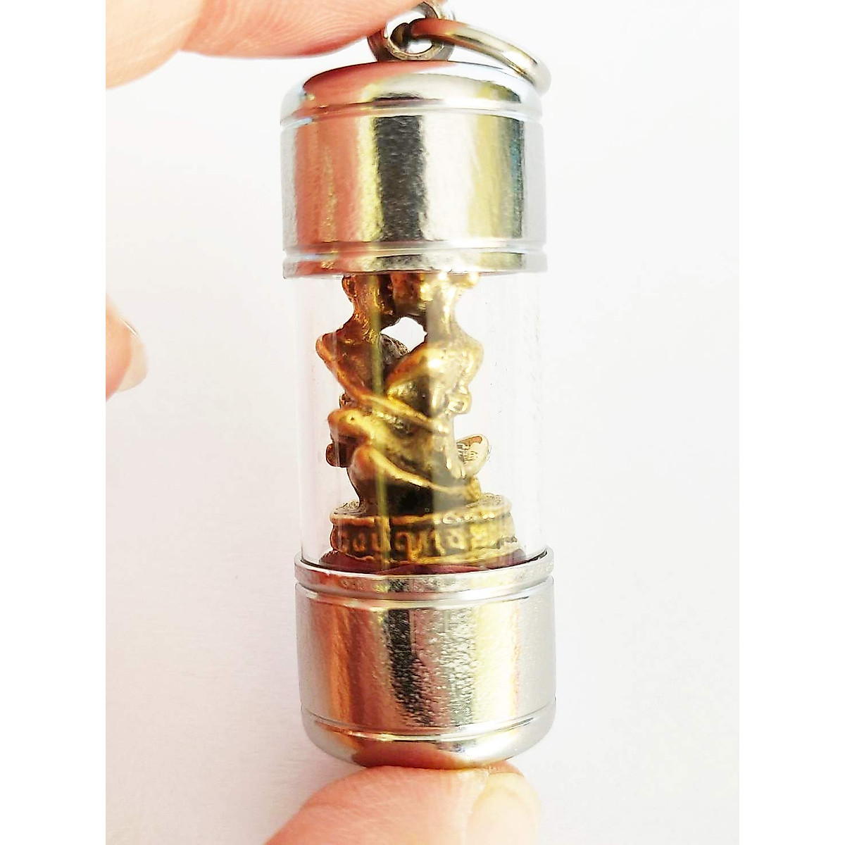 MiracleTH6395 Amulet Thai Magic Takrud INN Koo Mahasanaeh & Nang Gwak Mantra Yantra Cloth Couple Charm Talisman Buddha Power Luck Lover Love Money Wealth Business Attraction Blessing by Lp YangDam