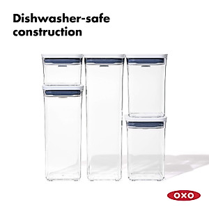 OXO Good Grips 5-Piece POP Container Set and OXO Good Grips 3-PC Small Square Short POP Container Set
