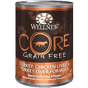 Wellness Core Grain Free - Turkey, Chicken Liver & Turkey Liver - 12 X 12.5 Oz