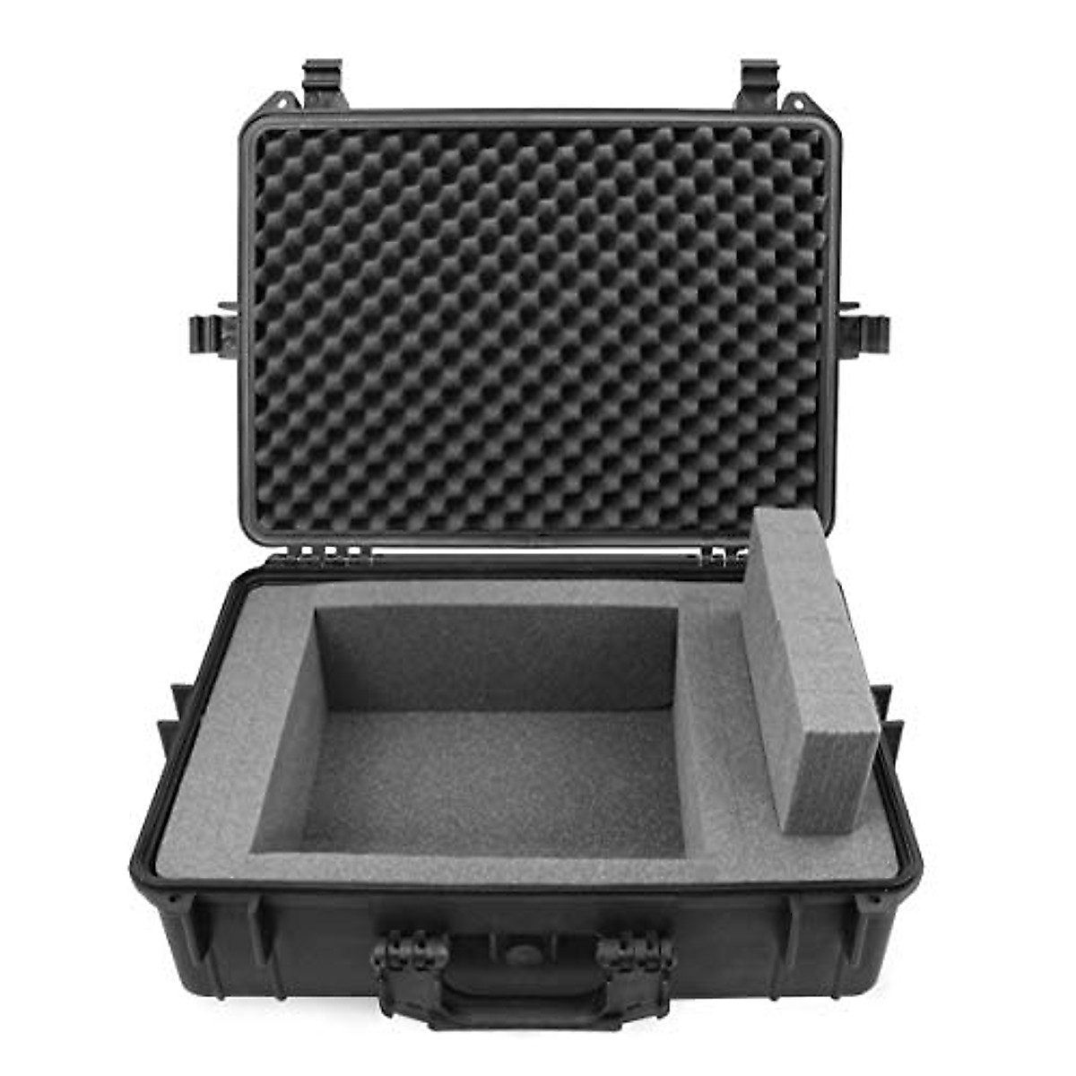 CASEMATIX Waterproof Projector Case Hard Shell Projector Bag Compatible with Epson Home Cinema 2100, 2150 & Select PowerLite Projectors with Foam Interior, Padlock Rings and Folding Handle, Case Only