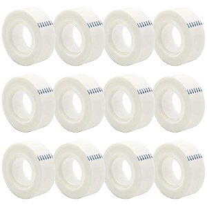 OWLKELA - 12 Rolls Invisible Tapes 0.7 in x 1000 Inches, Matte Finish Invisible Tape, Foggy Translucent Tape Great for Correction and Labeling, Compatible with Standard Tape Dispenser