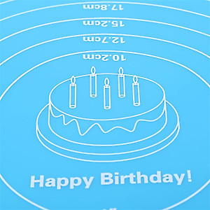 ShanLily Round Silicone Baking Mats For 12 Inch Cake Pan, Food Grade, Non-Stick, Reusable Silicone Mat For Baking Pan For Bread/Tortilla/Pastry