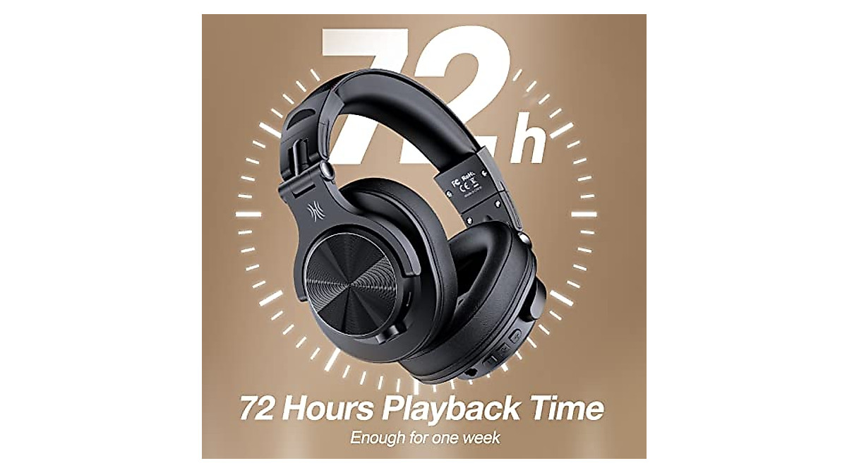OneOdio A70 Wireless Over-Ear Headphones - 72H Playtime & Studio Quality