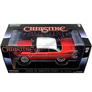 Greenlight 1: 24 Hollywood - Christine - 1958 Plymouth Fury Evil Version (Blacked Out Windows) 84082 Red