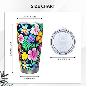 WXZYFP Car cup (single silver rim), can use a straw or drink directly, easy to use.Colorful flowers