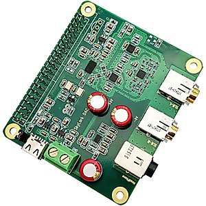 Raspberry Pi HiFi DAC Pro Hat ES9038Q2M Audio Card PCM DSD Lossless High Resolution Digital-to-Analog Converter Adapter for Raspberry Pi 5 4 3B+ 3B Zero w Zero