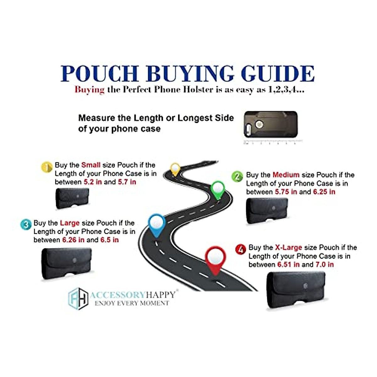 AH Military Grade Phone Holster Men Cell Phone Holsters Belt Case with Loop Cell Phone Nylon Clip Magnetic Pouch For Android Galaxy iPhone 12 Pro Max 6+ 7 Plus 8 Plus Holster Fit Commuter Case (Large)