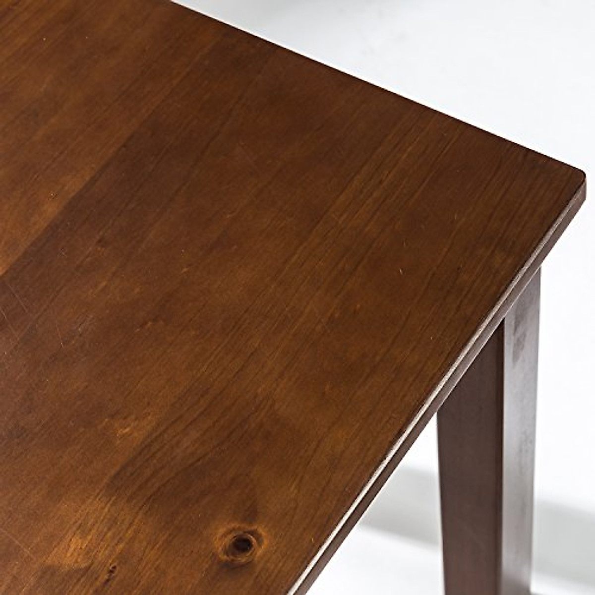 Zinus Juliet Espresso Wood Dining Table with Two Benches / 3 Piece Set, Table and Bench Set