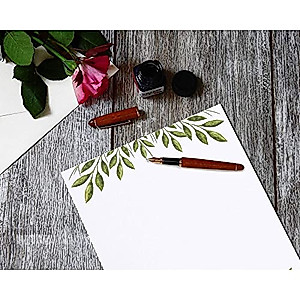 Stationery Paper - 96 Pack Leaf Themed Printer Friendly Letter Size Sheets - 8.5 x 11 Inches