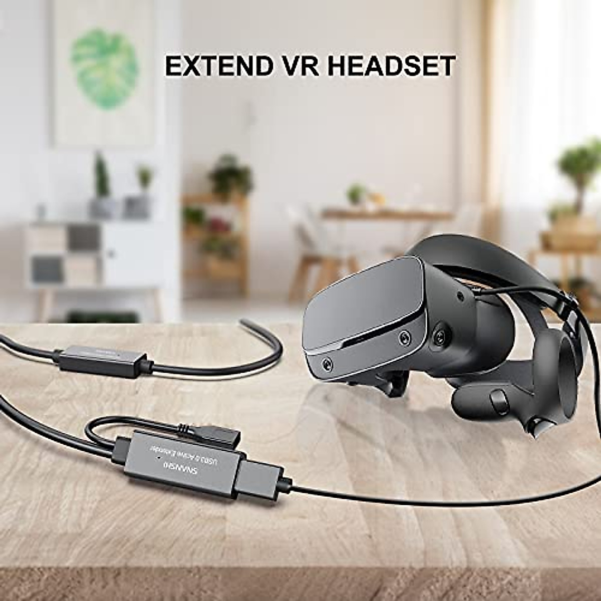 SNANSHI Active USB 3.0 Extension Cable 30 ft, Active USB Extension Cable with Signal Booster Compatible with Oculus Rift, Oculus Quest/Quest 2 VR, Xbox one, Keyboard,Flash Drive, Hard Drive etc