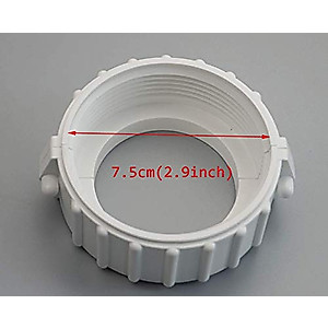 UCEDER 1pcs Spa Hot Tub Heater Split Nut Unions with Screw and 1 pcs Heater Gasket/O-Rings(Actual Size 3 Inch,Suitable for 2 Inch Heater Assemblies)