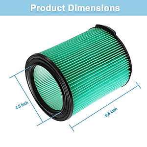 2 Pack VF6000 Filter for Ridgid 5-20 Gallon Wet Dry Vacuums WD5500 WD0671 WD6425 WD7000 WD1280 WD1851 WD1680 WD1956 RV2400A 1400RV RV2600B