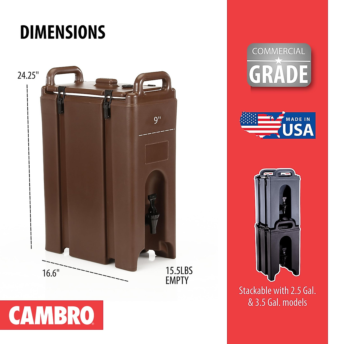 Cambro (500LCD131) 4-3/4 gal Beverage Carrier - Camtainer®