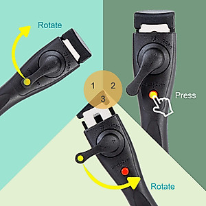 ROCKURWOK Removable Handle Cookware, Pot Handle, Replacement Cookware Grip Handle, Removable Handles Pan Handle Grip Detachable Handle, Cookware, Pots and Pans, Black