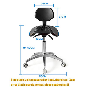 JMYSD Ergonomic Saddle Stool Adjustable Saddle Stool Dental Chair for Dental Lab Salon Massage Studio Office,A1