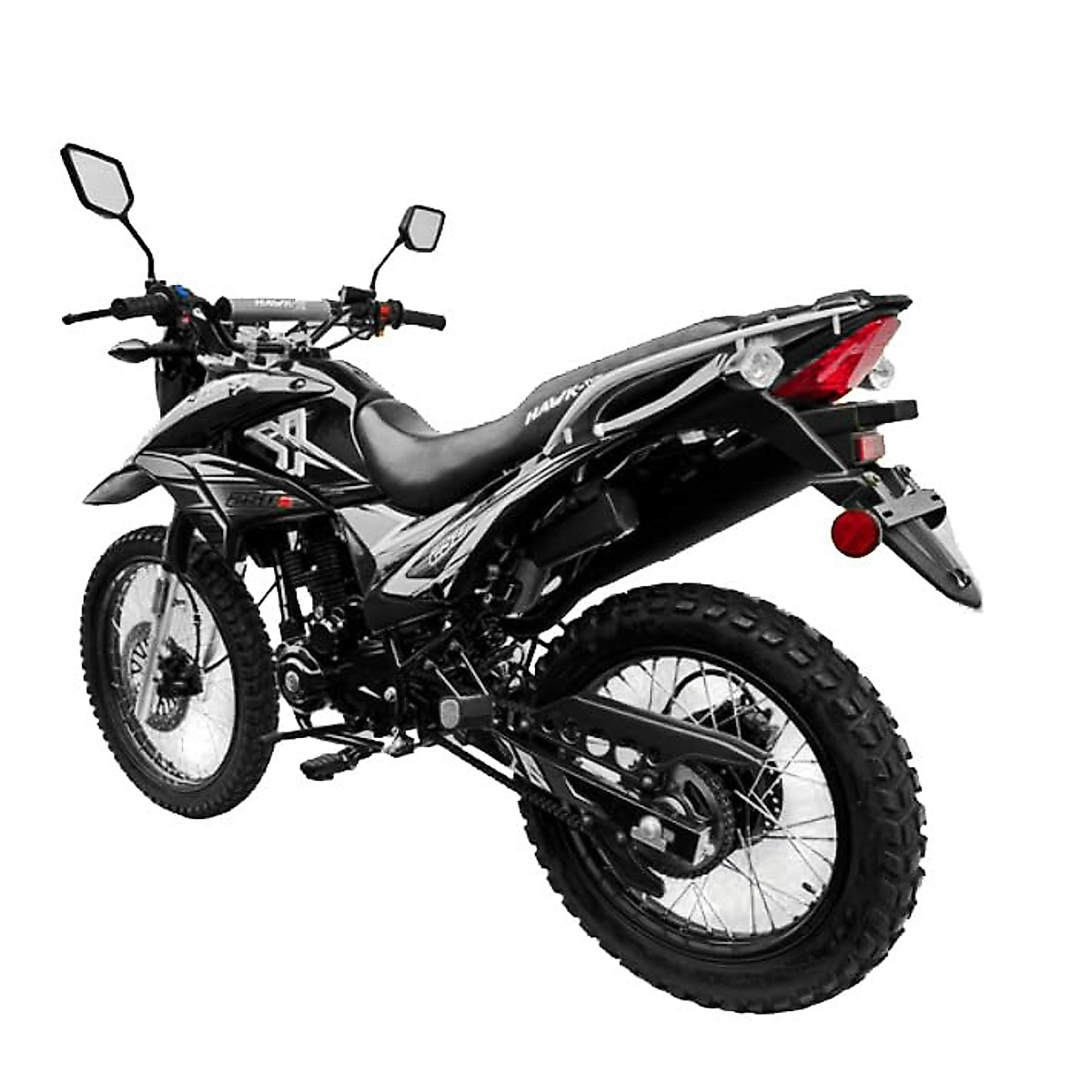 HHH New XHawk ENDURO 250cc Dirt Bike Motorcycle RPS Dual Sports Bike Dirtbike Enduro Bike Adult Motorcycle Bike 250cc 5 Speed Manual Clutch STREET Scooter - Color Black