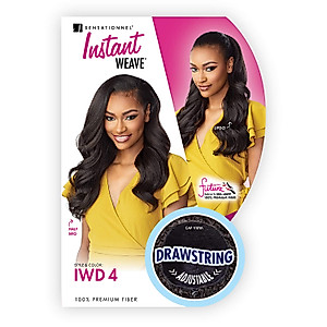 Sensationnel Instant Weave Synthetic Half Wig with Drawstring Cap - IWD 004 (1B Off Black)