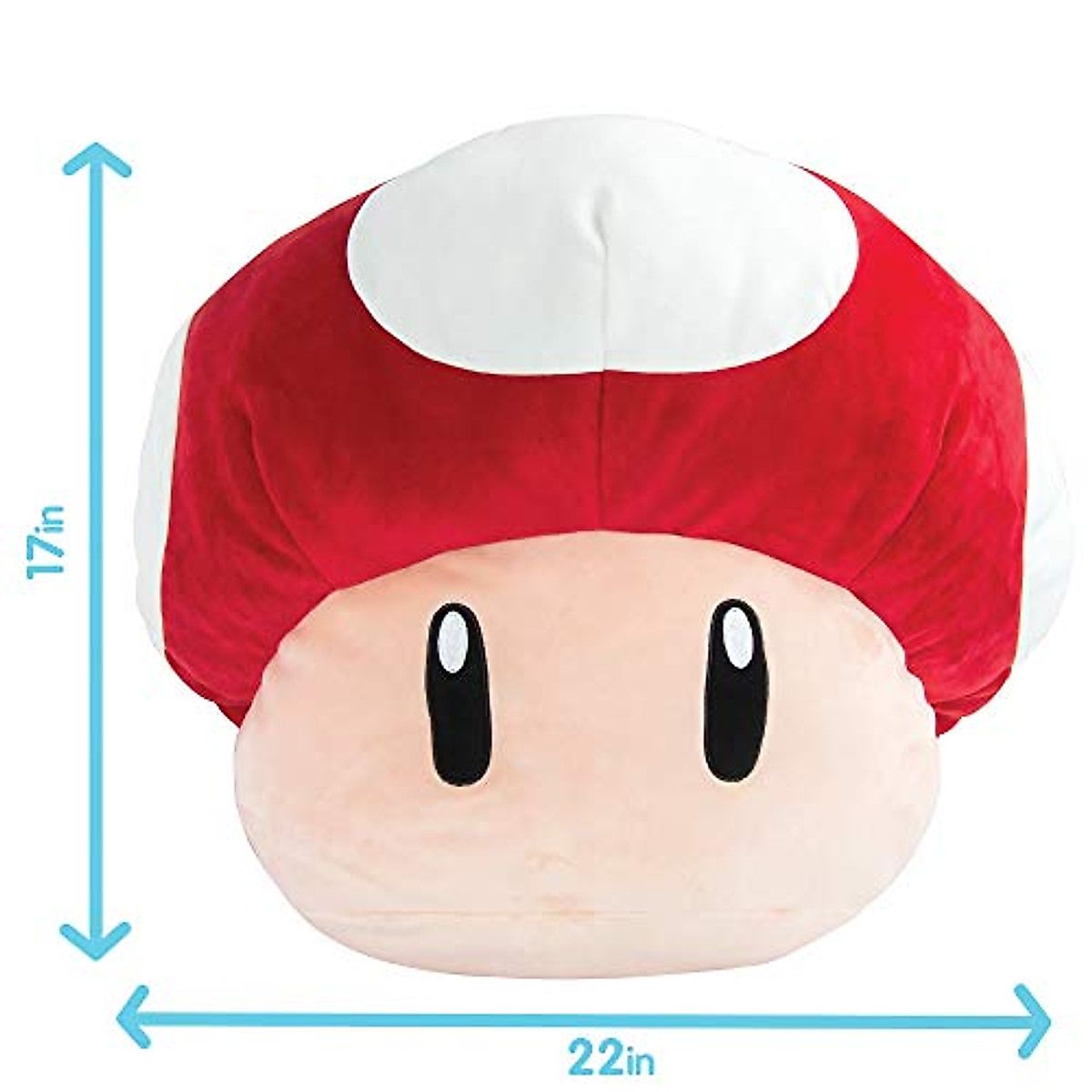 Club Mocchi- Mocchi- Nintendo Super Mario Plush - Red Mushroom Plushie - Collectible Jumbo Plushies - 22 Inch