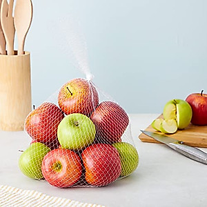 200 Pack Reusable Nylon Mesh Produce Bags, for Vegetables, Fruit, Seafood Boil Party Supplies (White, 23.6 In)