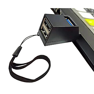 3-Port USB 3.0 Hub, Traovien USB 3.0/2.0 Data Hub Splitter Portable for PC, Laptop(Black,1pcs)