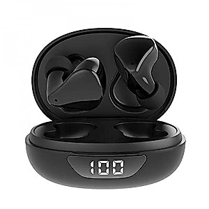 Bluetooth 5.0 True Wireless Earbuds Immersive 3D Stereo Sound Effects, Touch Control (Black)
