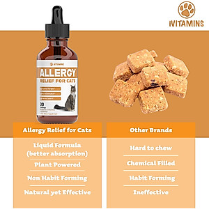 Allergy Relief for Cats | Helps to Naturally Support Allergy & Itch Relief for Cats | Cat Allergy | Cat Itch Relief | Cat Itchy Skin Relief | Cat Allergy Relief for Cats | Cat Supplements & Vitamins